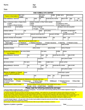 Fillable Online Age: Fax Email Print - pdfFiller