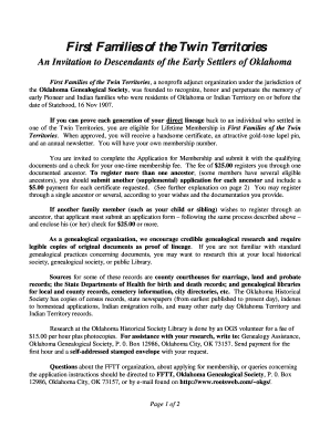 Fillable Online First Families of the Twin Territories Fax Email Print ...