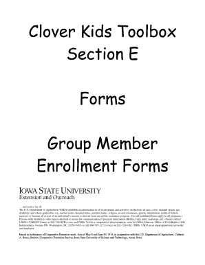 Fillable Online extension iastate Clover Kids Toolbox - Iowa State ...