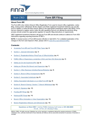 Fillable Online finra Web CRD - Form BR Filing - finra Fax Email Print ...