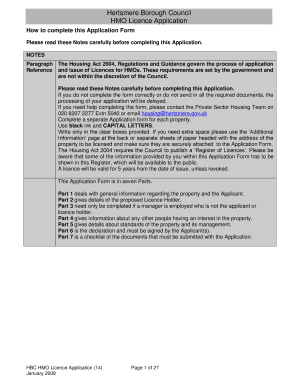 Fillable Online House of multiple occupation - licence application form Fax Email Print - pdfFiller