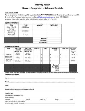 Fillable Online AS-version-2-Harvest-equipment-sale-and-rental-order ...