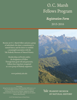 Fillable Online peabody yale OC Marsh Fellows Program - Yale Peabody ...