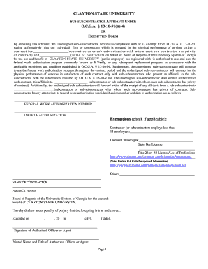 Fillable Online clayton SUB-SUBCONTRACTOR AFFIDAVIT UNDER - clayton Fax ...