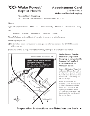 Fillable Online Appointment Card Fax Email Print - pdfFiller