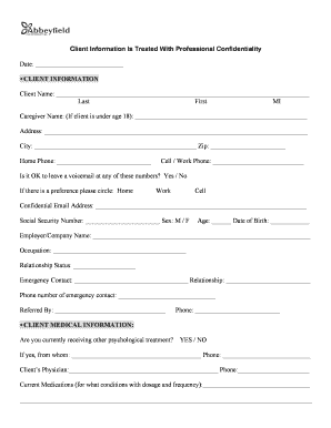 Fillable Online CLIENT Facesheet.docx Fax Email Print - pdfFiller