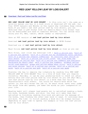 Fillable Online vps97640 vps ovh Red Leaf Yellow Leaf By Lois Ehlert ...