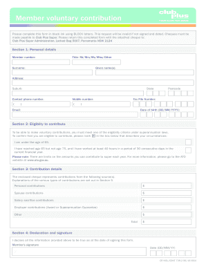 Fillable Online Member Voluntary Contribution Form 06 16.indd Fax Email ...