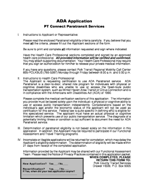 Fillable Online ADA Application Short Form Word FormatUpdated Version ...