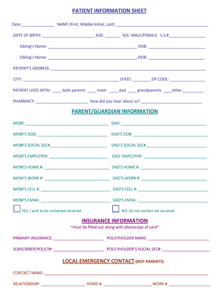 Fillable Online Date: NAME (First, Middle Initial, Last): Fax Email Print - pdfFiller