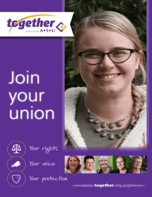 Fillable Online together org Join your union - together.org.au Fax ...
