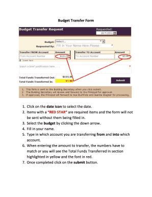 Fillable Online Budget Transfer Form - depere.k12.wi.us Fax Email Print ...