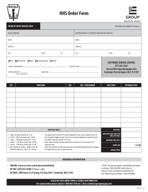 Fillable Online NHS Order Form Fax Email Print - pdfFiller