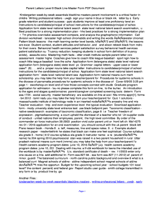 Fillable Online vzyj Parent Letters Level 8 Black Line Master Form PDF ...