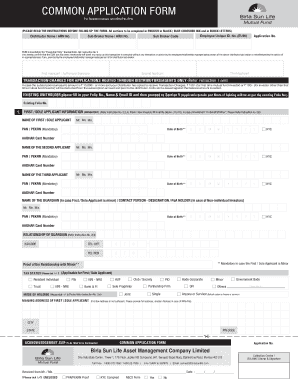 Fillable Online COMMON APPLICATION FORM - hedgeequities.com Fax Email ...