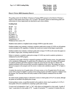 Fillable Online uh Page 1 of 3 MSN Grading Policy - uh Fax Email Print ...