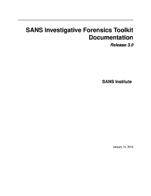 Fillable Online SANS Investigative Forensics Toolkit Fax Email Print ...