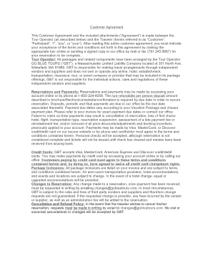 Fillable Online This Customer Agreement and the included attachments ...