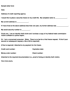 Fillable Online Sample letter form - Westchester County Fax Email Print ...