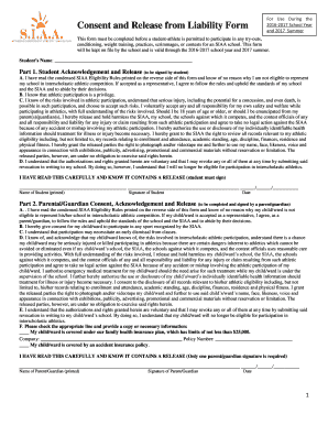 Fillable Online Consent and Release from Liability Form Fax Email Print ...