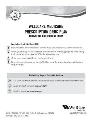 Fillable Online enrollment form - WellCare Fax Email Print - pdfFiller