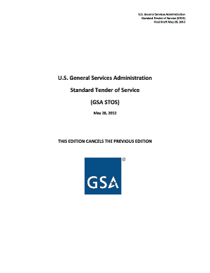 Fillable Online gsa U.S. General Services Administration Standard ...