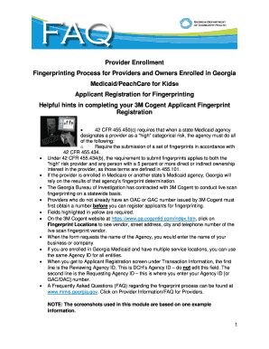 Fillable Online Applicant Registration for Fingerprinting Fax Email ...