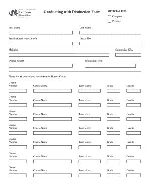 Fillable Online drexel Graduating with Distinction Form Fax Email Print ...