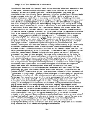 Fillable Online ggah Sample Nurse Peer Review Form PDF ...