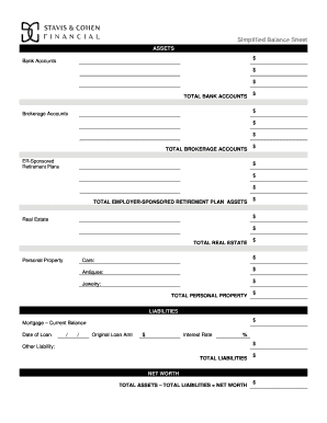 Fillable Online Simplified Balance Sheet - Shell.docx Fax Email Print ...