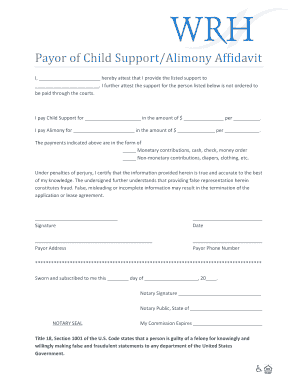 Fillable Online NC Child Support Affidavit - team.wrhrealty.com Fax ...