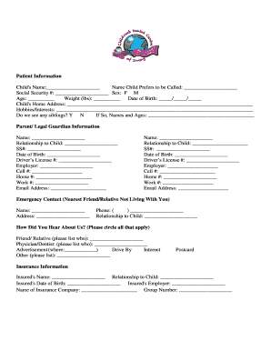 Fillable Online NEW PATIENT PACKET - 7pgs Fax Email Print - pdfFiller