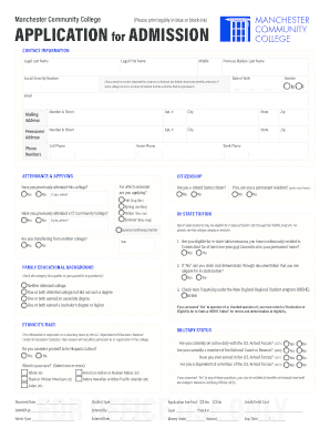 Fillable Online ADMISSION OR READMISSION Fax Email Print - pdfFiller