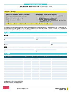 Fillable Online bu PDF Controlled Substance Transfer Form Updated July ...