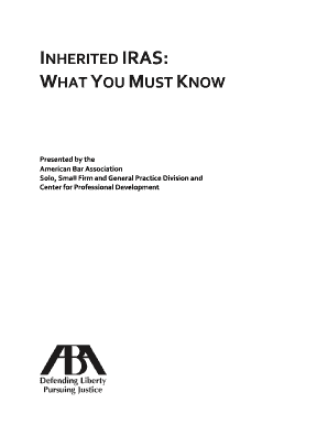Fillable Online INHERITED IRAS: Fax Email Print - pdfFiller