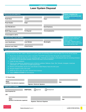 Fillable Online bu Laser System Disposal Fax Email Print - pdfFiller