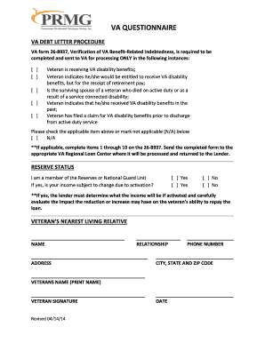 Fillable Online VA DEBT LETTER PROCEDURE - eprmg.net Fax Email Print ...