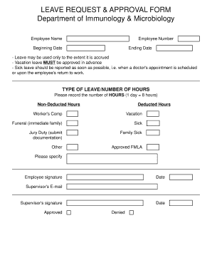 Fillable Online ucdenver LEAVE REQUEST & APPROVAL FORM Fax Email Print ...
