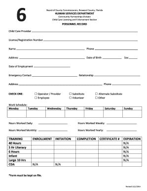 Fillable Online broward Child Care Provider License/Registration Number ...