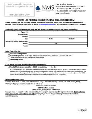 Fillable Online Bar Code Label Only CRIME LAB FORENSIC BIOLOGY/DNA ...