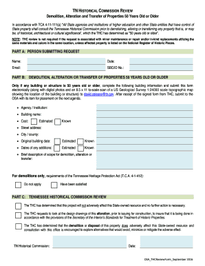 Fillable Online tn TN HISTORICAL COMMISSION REVIEW Fax Email Print ...