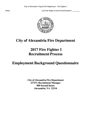 Fillable Online alexandriava City of Alexandria Virginia Fire ...