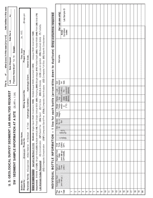 Fillable Online pubs usgs ISCL sediment sample submittal form pg01 ...