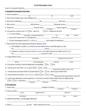 Fillable Online hawaii Type of H-1B request: Fax Email Print - pdfFiller