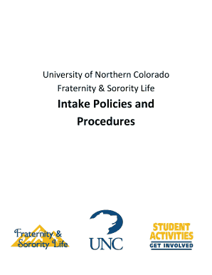 Fillable Online unco University of Northern Colorado Fraternity ...