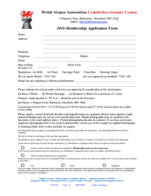 Fillable Online welsh-airgun org WAA - Membership Form 2016 - Paper.doc ...