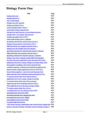 Fillable Online vpfq Biology Form One. biology form one Fax Email Print ...