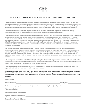 Fillable Online Informed Consent for Acupuncture.doc Fax Email Print ...