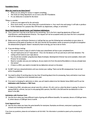 Fillable Online Foundation Forms Explanations Fax Email Print - pdfFiller