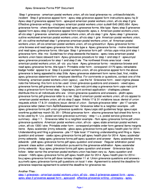 Fillable Online mhcv Apwu Grievance Forms PDF ...